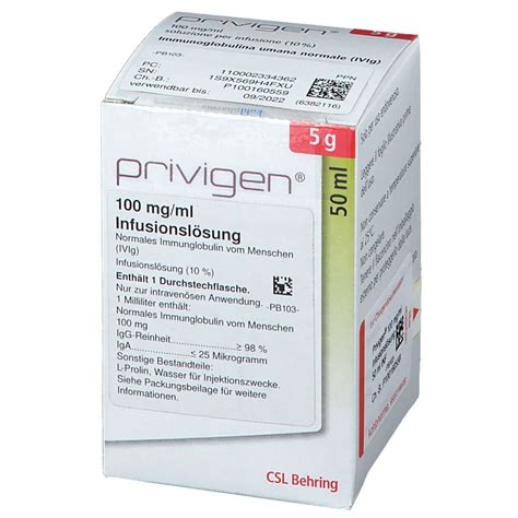 Privigen 10 Lösung 5 G Infusionslösung Dsfl 50 Ml Mit Dem E Rezept
