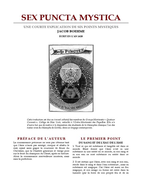 Alchimie Boehme Jacob Sex Puncta Mystica Pdf