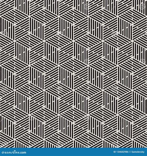 Vector Seamless Geometric Pattern Simple Abstract Lines Lattice Repeating Stripes And Triangle