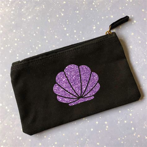 Ariel Mermaid Clam Shell Disney Organic Cotton Small Makeup Etsy