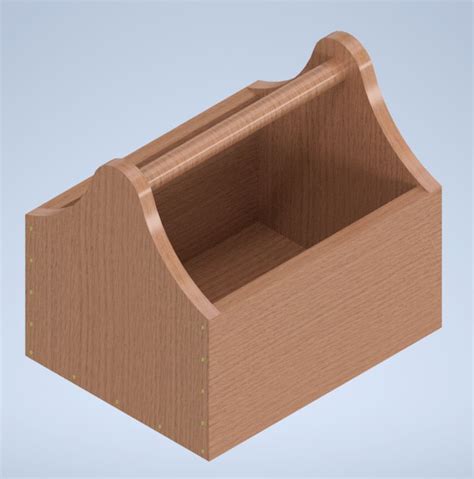 🛠️ Projeto Finalizado No Autodesk Inventor Modelagem 3d De Uma Caixa De Ferramentas De Madeira