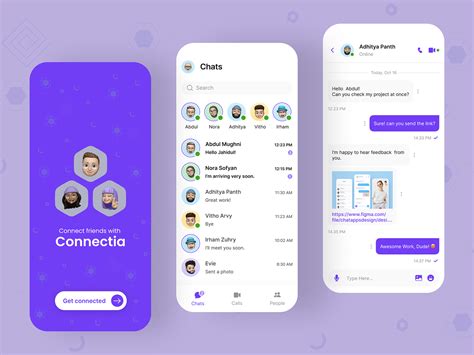 Messaging App UI Design Behance