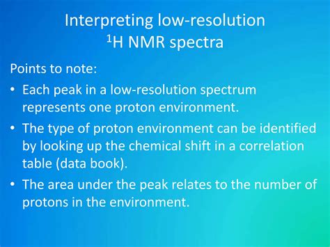 Chemistry Proton Nmr Spectroscopy For Undergraduate Studentsppt