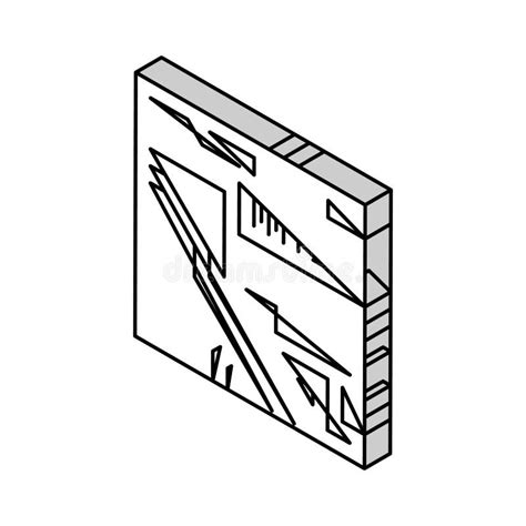 Circuit Board Electrical Engineer Isometric Icon Vector Illustration