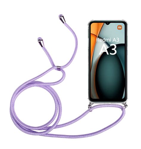 Capa Xiaomi Redmi A3 Proof Air com Cordão Lilás