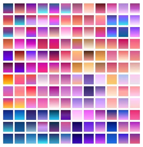 Premium Vector Set Swatches Colorful Gradient Background Violet Palette