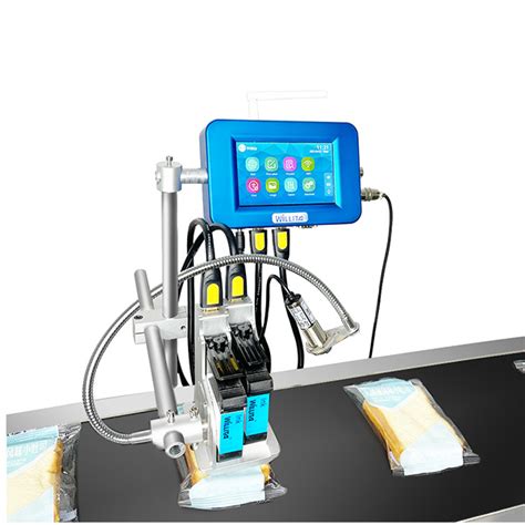 fully automatic expiry date qr code logo numbers inkjet printer machine