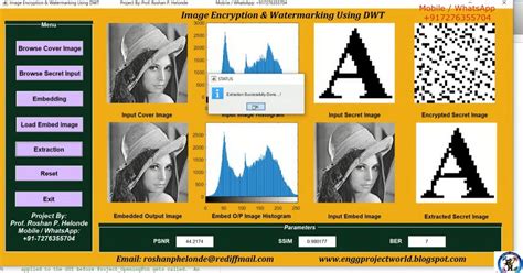Image Encryption And Watermarking Using DWT Matlab Project With Source Code Final Year Project