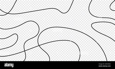 Curve Waves Pattern Thin Line Wavy Abstract Background Line Art Striped Graphic Template