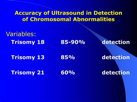 Ppt Ultrasound Detection Of The Chromosomal Abnormalities Powerpoint