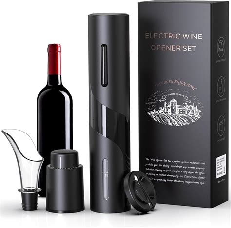 Quntis Electric Wine Bottle Opener With Foil Cutter Automatic Battery
