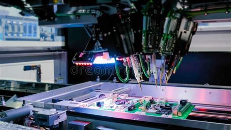 Testing On Printed Circuit Board Stock Photo Image Of Connection Technology