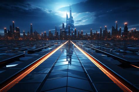 Dynamic Arrow Pathways Hi Tech Background With Abstract Direction And Speed Stock Illustration