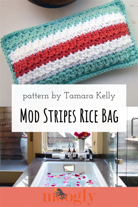 Mod Stripes Rice Bag Pattern By Tamara Kelly Crochet Patterns Free Beginner Rice Bags