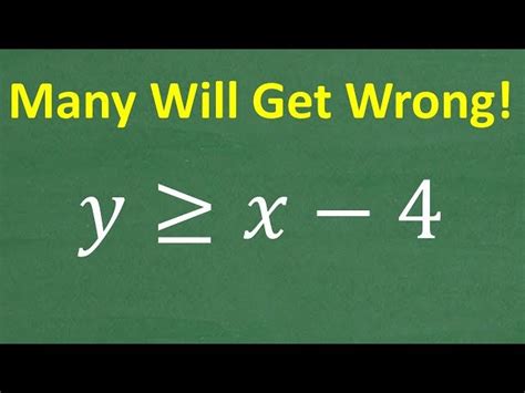 Free Video Graphing A Two Variable Linear Inequality Y ≥ X 4 From Tabletclass Math Class