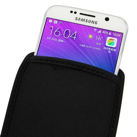 Universal Soft Flexible Neoprene Pouch Case For Samsung Galaxy S7 S6 S5 Phone Protective Pouch