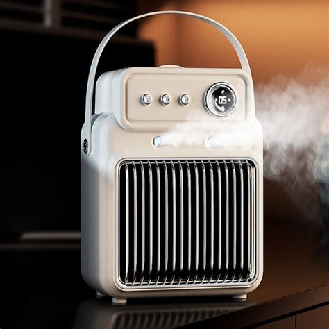 2 In 1 Portable Space Heater And Humidifier Retro Desk Heater My Sals3