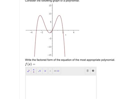 solved consider the tollowing grapn of a polynomial write
