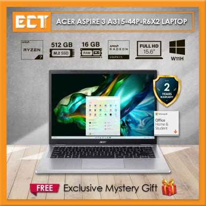 Acer Aspire A P R X Laptop R U GHz GB SSD GB ATI FHD W HS Silver