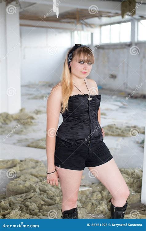 A Young Girl In The Ruins Stock Image Image Of Young 56761295