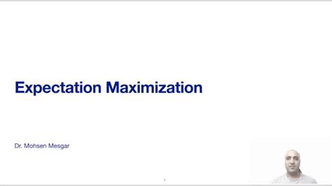 Expectation Maximization Em Algorithm Youtube