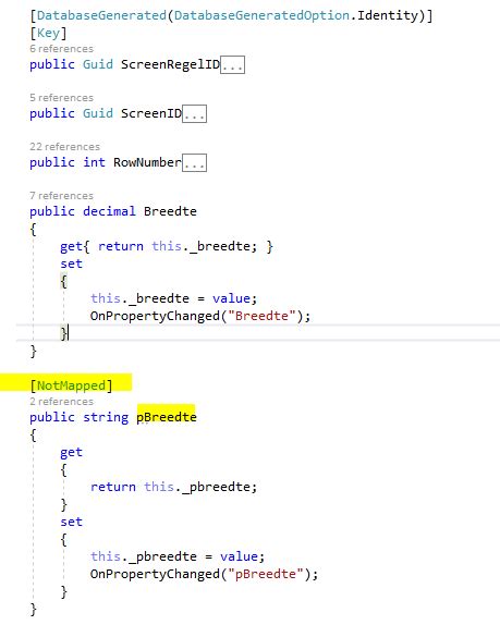 C Wpf Notmapped Annotation In Ef6 Not Storing Saving Property