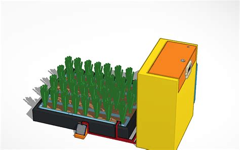 3d design sistema de riego automático tinkercad