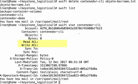 Cómo gestionar las ACLs de swift en OpenStack