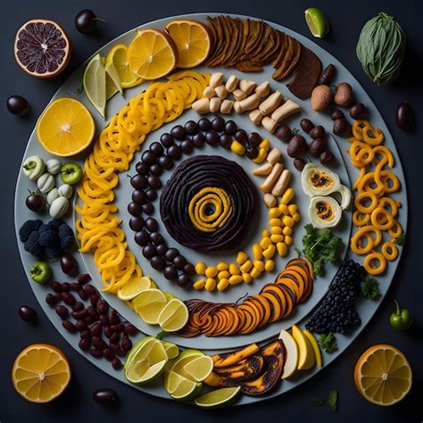 Premium Ai Image A Gradient Of Food Items