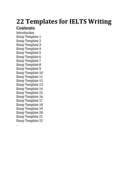 22 Templates For Ielts Writing Pdf Tourism Reason