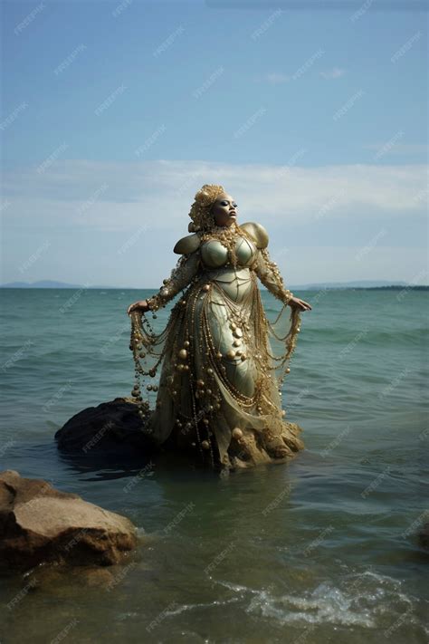 물고기 조디악 기호 를 나타내는 여자 의 초상화 Ai 생성 이미지