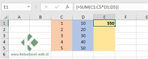 Rumus Array Atau Rumus Cse Pada Microsoft Excel Kelas Excel