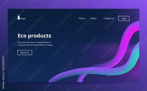 Landing Site Page Template Header For Website Liquid Flow Glow Lava Lamp Geometric Background