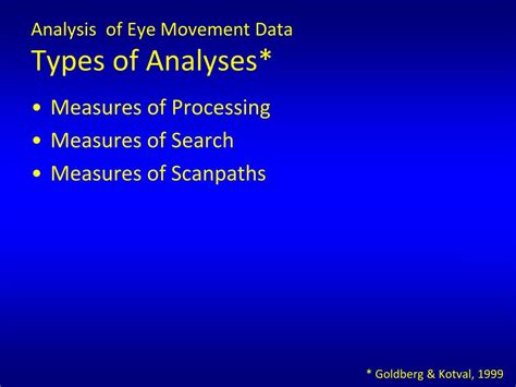 Ppt Analysis Of Eye Movement Data Basic Measurement Units Powerpoint Presentation Id6614833