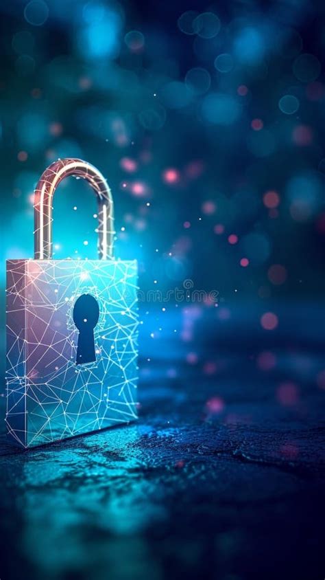 Secure Connection Padlock On A Background Representing Network Security Stock Illustration