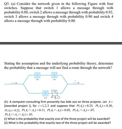 Solved Q3 A Consider The Network Given In The Following Chegg Com