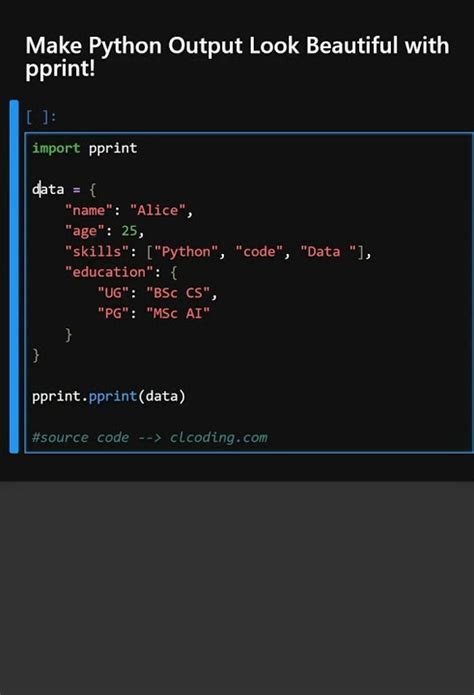 Make Python Output Look Beautiful With Pprint Youtube