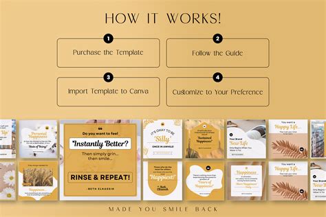 Editable Joy Quotes Canva Template Instagram Editable Quotes