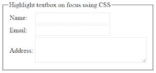 Change Background And Border Color Of ASP Net TextBox And Multiline TextBox On Focus Using CSS