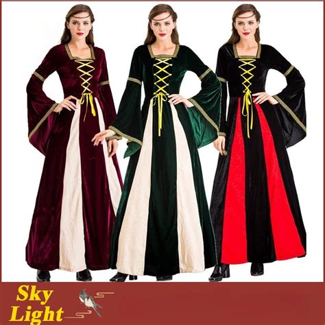 Medieval Punk Dress Cosplay Greek Goddess Halloween Costumes Women