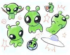 Alien Cat Drawing
