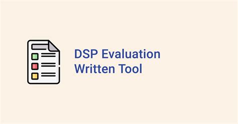 Dsp Evaluation Tools And Explanations Regional Centers For Workforce Transformation
