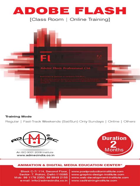 Adobe Flash Class Room Online Training Pdf Adobe Flash