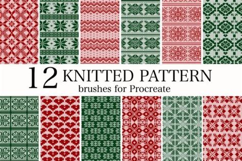 Knitted Pattern Brushes For Procreate Graphic By Yuliarty Creative Fabrica