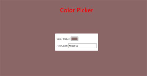Simple Color Picker In Javascript With Source Code Sourcecodester