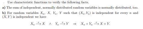 Solved Use Characteristic Functions To Verify The Following Chegg