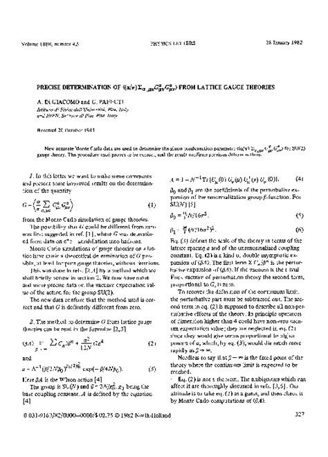 Pdf Precise Determination Of From Lattice Gauge Theories