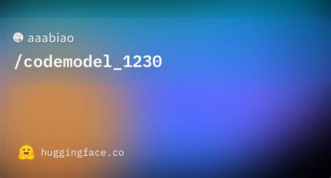 Aaabiaocodemodel1230 · Hugging Face
