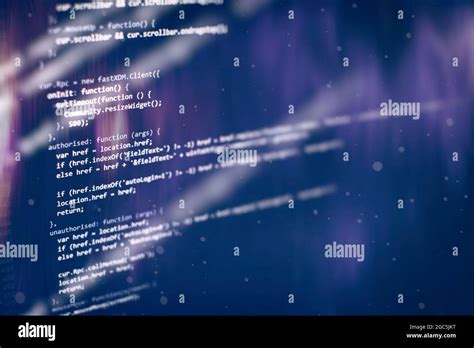 Abstract Computer Script Code Programming Code Screen Of Software Developer Software