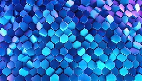 Blockchain Technology Background In Gradient Blue Premium Ai Generated Image